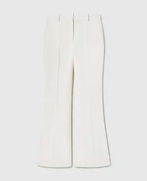 Stella McCartney High-rise Bootcut Wool Trousers - White