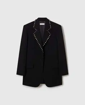 Stella McCartney Embellished Wool Blazer - Black
