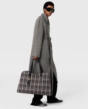 Stella McCartney Checked Belted Wool Coat
