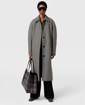 Stella McCartney Checked Belted Wool Coat