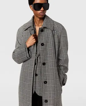 Stella McCartney Checked Belted Wool Coat