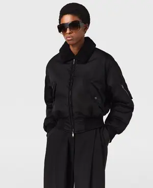 Stella McCartney Collared Zip-up Bomber Jacket