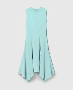 Stella McCartney Sleeveless Asymmetric Hem Midi Dress