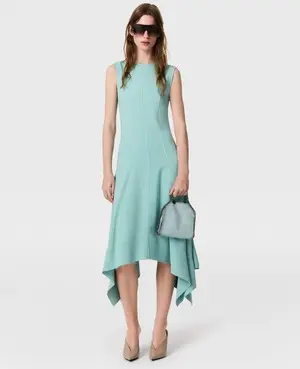 Stella McCartney Sleeveless Asymmetric Hem Midi Dress