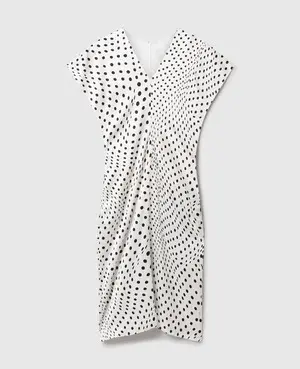 Stella McCartney Polka Dot V-neck Midi Dress - 9061