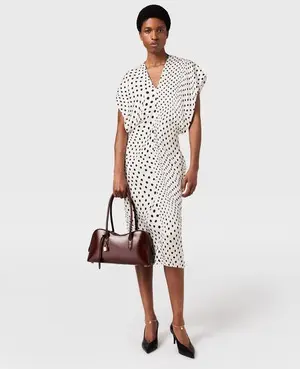 Stella McCartney Polka Dot V-neck Midi Dress