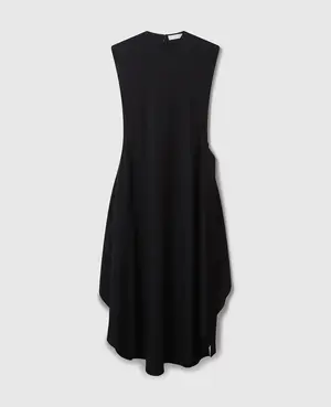 Stella McCartney Envers Satin Long Shift Dress - Black