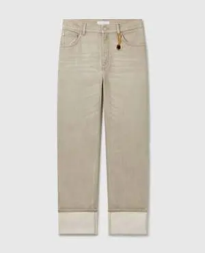 Stella McCartney Straight Turn-up Jeans - Ecru