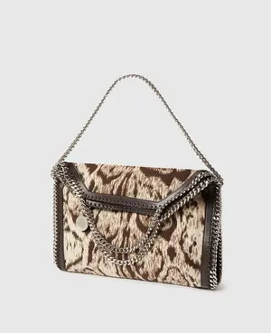 Stella McCartney Falabella Cloud Leopard Fold-over Tote Bag