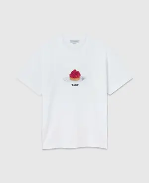 Stella McCartney Raspberry Graphic T-shirt - White