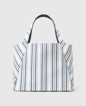 Stella McCartney Logo Striped Tote Bag