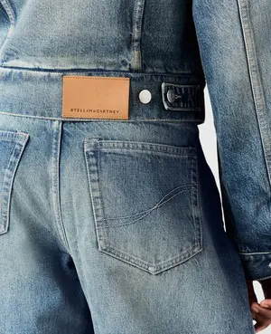 Stella McCartney Paneled Corduroy And Denim Jeans