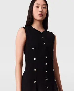 Stella McCartney Snap-detail Midi Dress