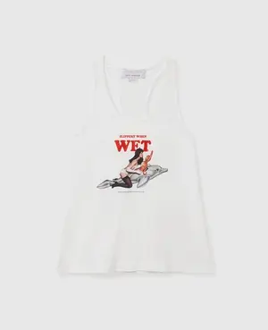 Stella McCartney X Jeff Koons "slippery When Wet" Graphic Tank - Pure White
