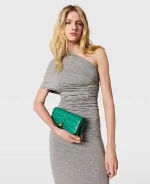 Stella McCartney One Shoulder Twisted Wrap Dress