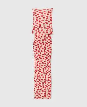 Stella McCartney Raspberry Print Mesh Maxi Dress