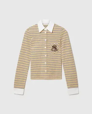 Stella McCartney Stripe Crest-embroidered Polo