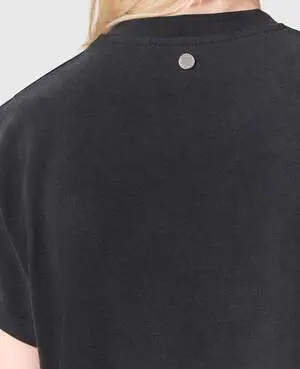 Stella McCartney Lace Panel Organic Cotton T-shirt - Washed Black