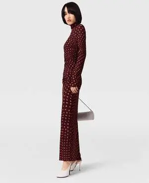 Stella McCartney Stella McCartney Polka Dot Mesh Long Dress Red/pink