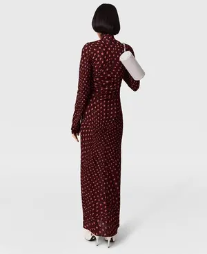Stella McCartney Polka Dot Mesh Long Dress - Red/pink