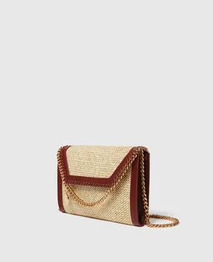 Stella McCartney Falabella Raffia Wallet Crossbody Bag
