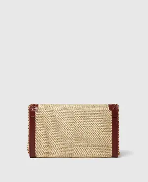 Stella McCartney Falabella Raffia Wallet Crossbody Bag