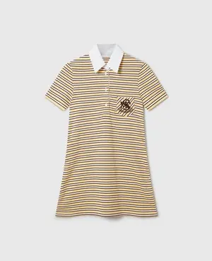 Stella McCartney Stripe Crest-embroidered Polo Dress - 8485