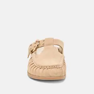 DOLCEVITA Jeanne Suede Flats With Buckle Detail