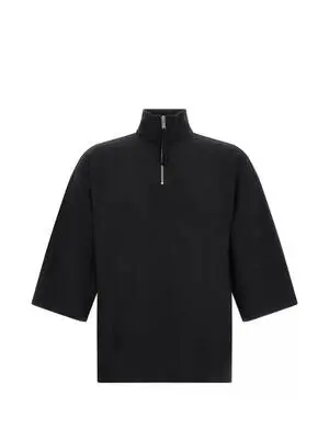 THOM KROM Half-zip Short Sleeve Sweatshirt
