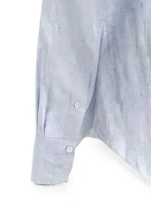 FINAMORE 1925 Micro Vichy-motif Shirt