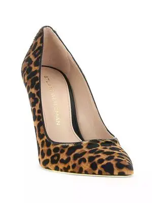 STUART WEITZMAN Leopard Print Stiletto Pumps