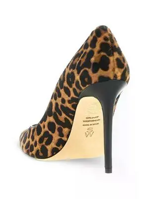 STUART WEITZMAN Leopard Print Stiletto Pumps
