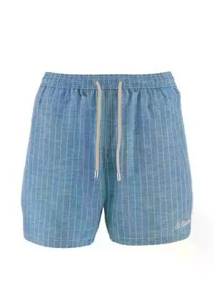 MC2 SAINT BARTH Syros Striped-pattern Swim Shorts - Blue