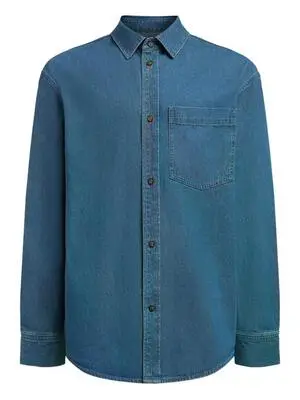 12 STOREEZ Pocket Denim Shirt