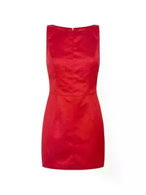 Elisabetta Franchi Elisabetta Franchi Taffeta Mini Dress With Fish Scale Pattern Red