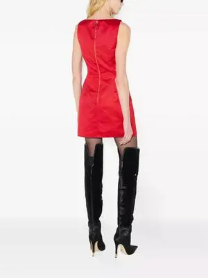 Elisabetta Franchi Taffeta Mini Dress With Fish Scale Pattern