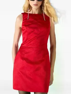 Elisabetta Franchi Taffeta Mini Dress With Fish Scale Pattern