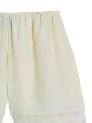 Simone Rocha Lace-trim Negligée Mini Shorts - Neutrals