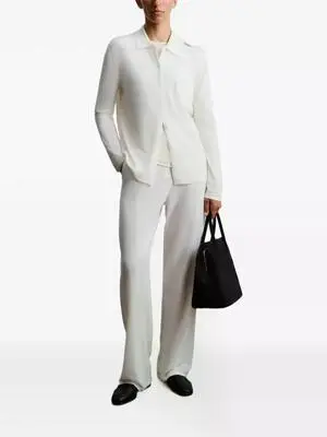 12 STOREEZ Merino-cashmere Patch-pocket Shirt - White