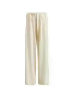 12 STOREEZ Camelia Drawstring Wide Leg Trousers - Neutrals