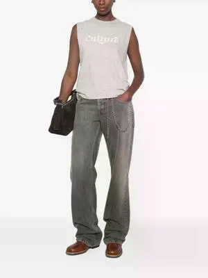 GOLDEN GOOSE Roberta Distressed Slogan-print T-shirt