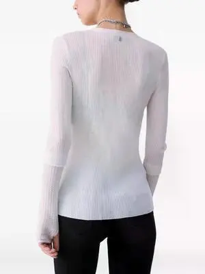 Liu Jo Pure Wool V-neck Cardigan With Punched Detailing