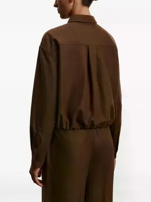12 STOREEZ Zip-up Crop Shirt