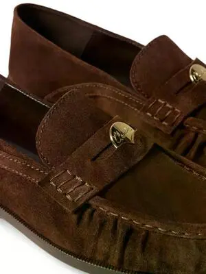 Claudie Pierlot Chocolate Suede Loafers