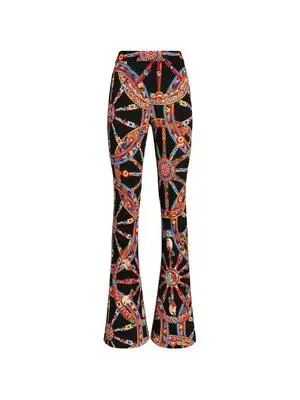 Dolce & Gabbana Carretto Print Viscose Jersey Flared Leggings