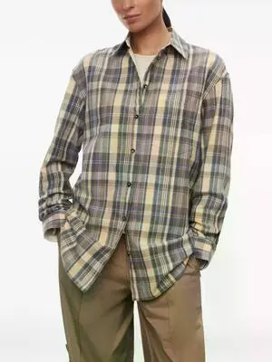 12 STOREEZ Marilyn Check-pattern Shirt