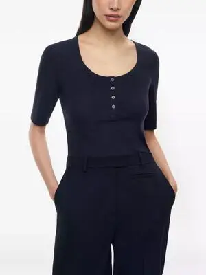 12 STOREEZ Gwen Ribbed-knit Top