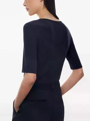 12 STOREEZ Gwen Ribbed-knit Top