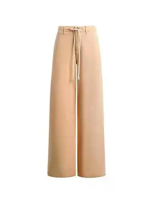 12 STOREEZ Drawstring Wide-leg Jeans - Neutrals