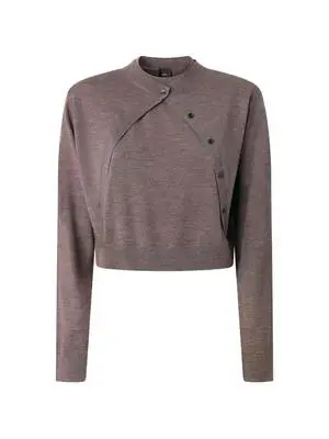 Pinko Asymmetric-fastening Wool Sweater - Brown